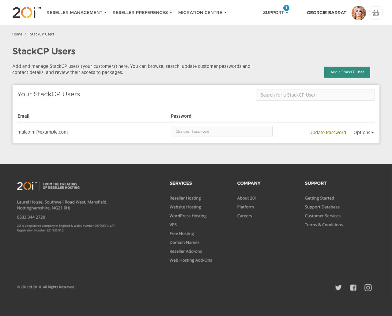 StackCP: a hosting control panel your clients will love!
