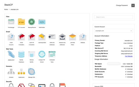 StackCP: a hosting control panel your clients will love!